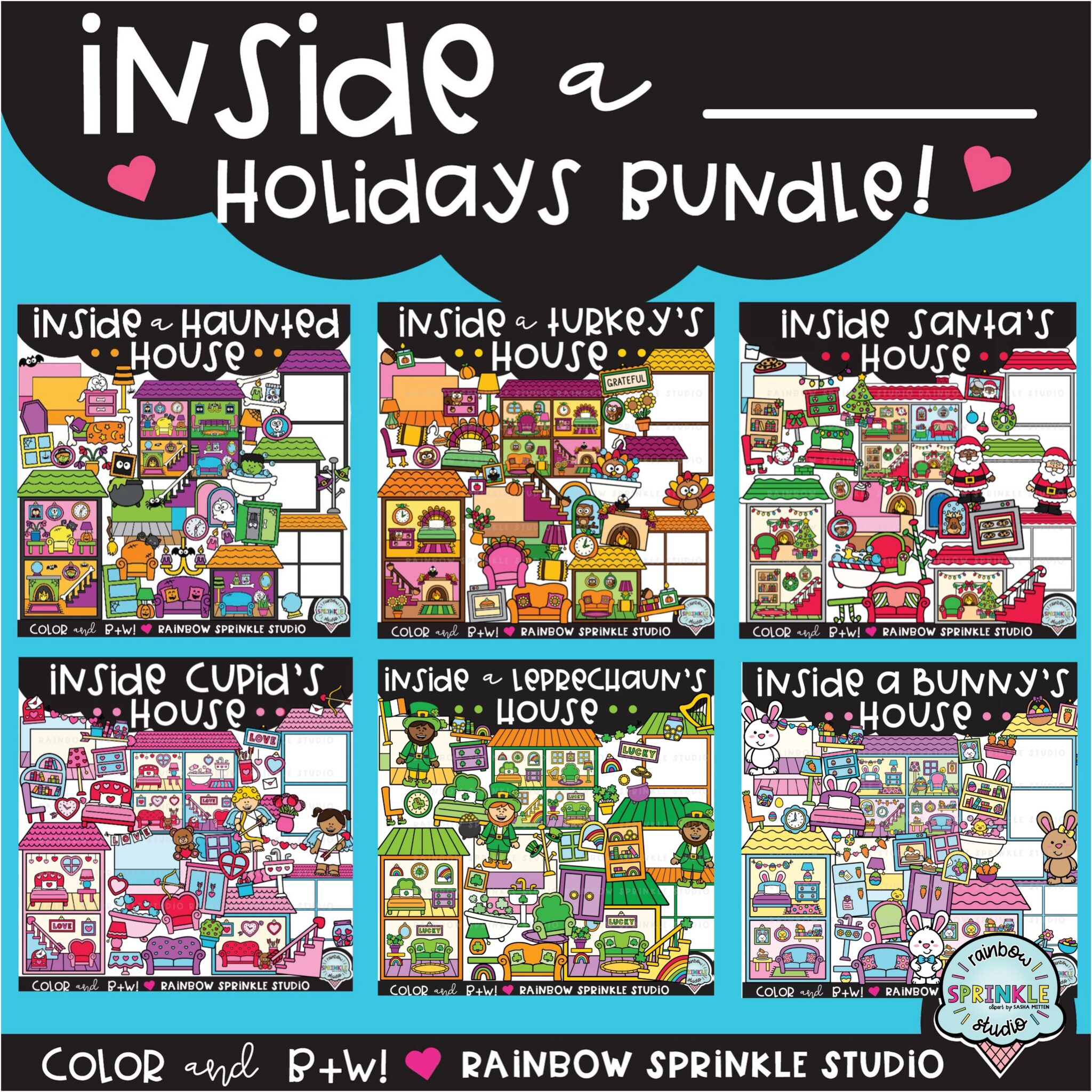 Inside a ________ Holidays Clipart GROWING Bundle! - Rainbow Sprinkle ...
