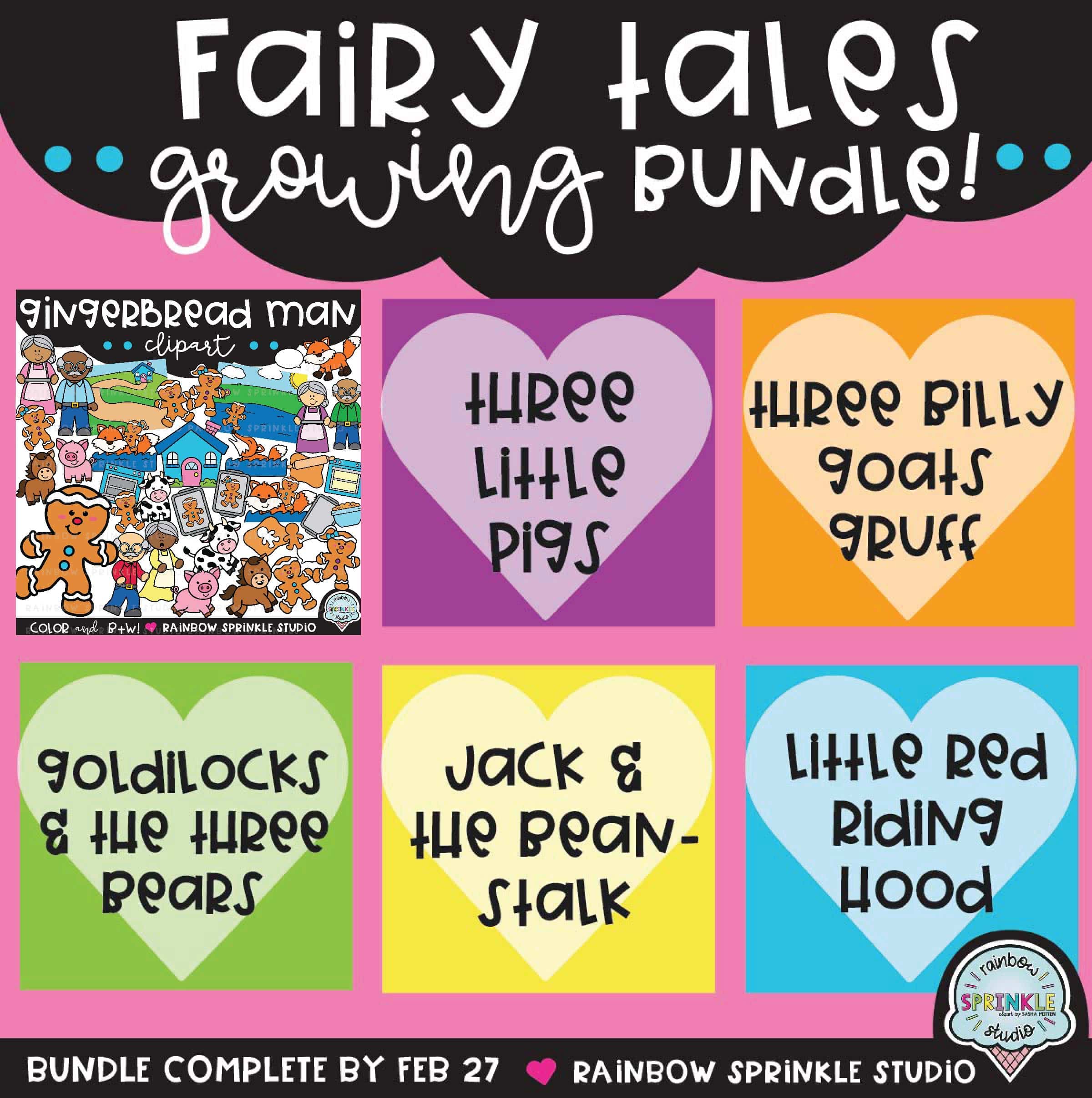 Fairy Tales Clipart GROWING Bundle! - Rainbow Sprinkle Studio