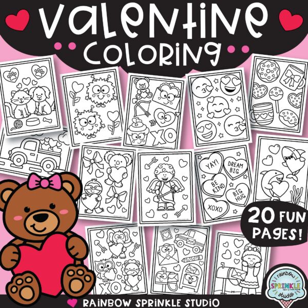 Holiday Coloring Pages Super Bundle! - Rainbow Sprinkle Studio